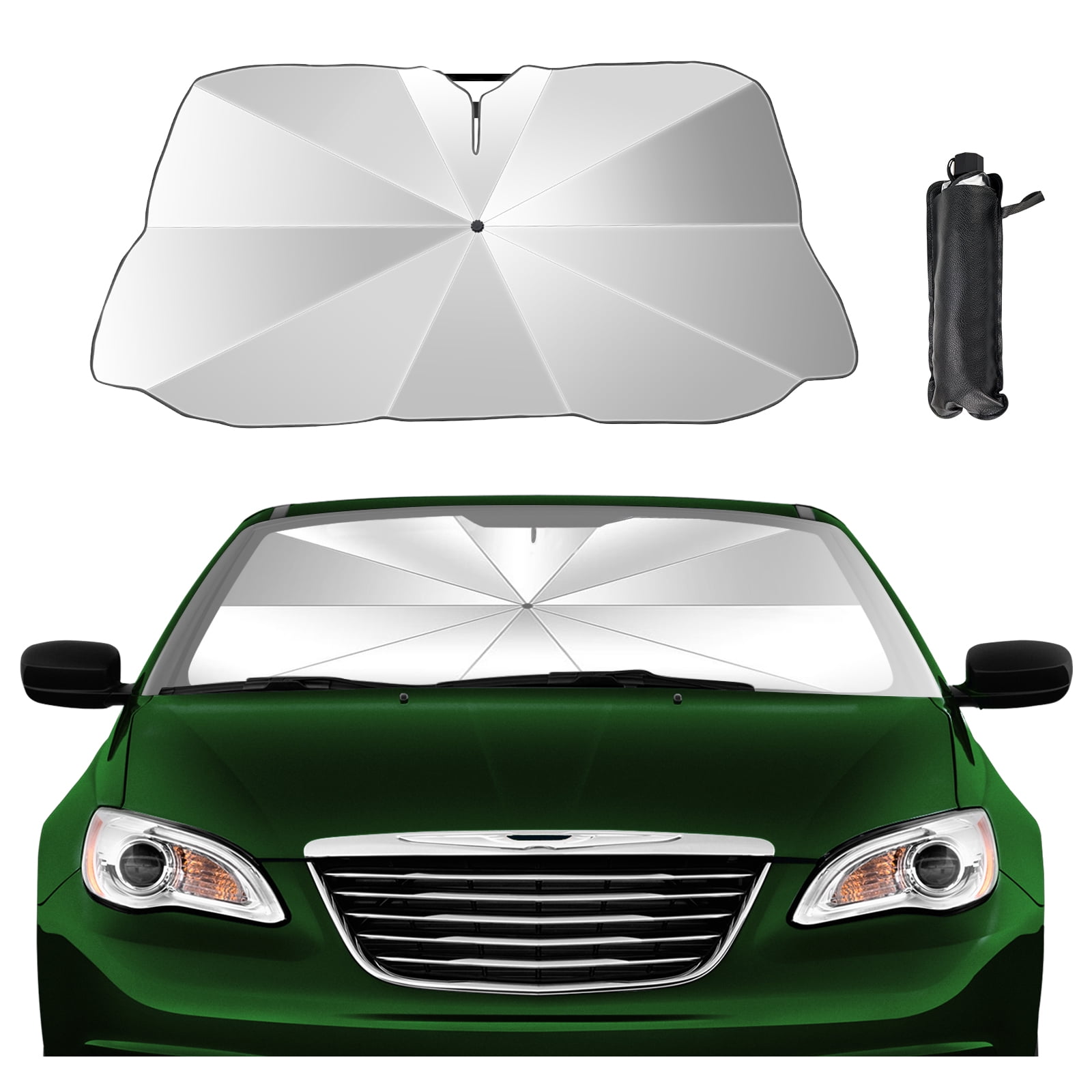 ShockFlo Car Windshield Sun Shade Umbrella - Foldable Sunshade for Car ...