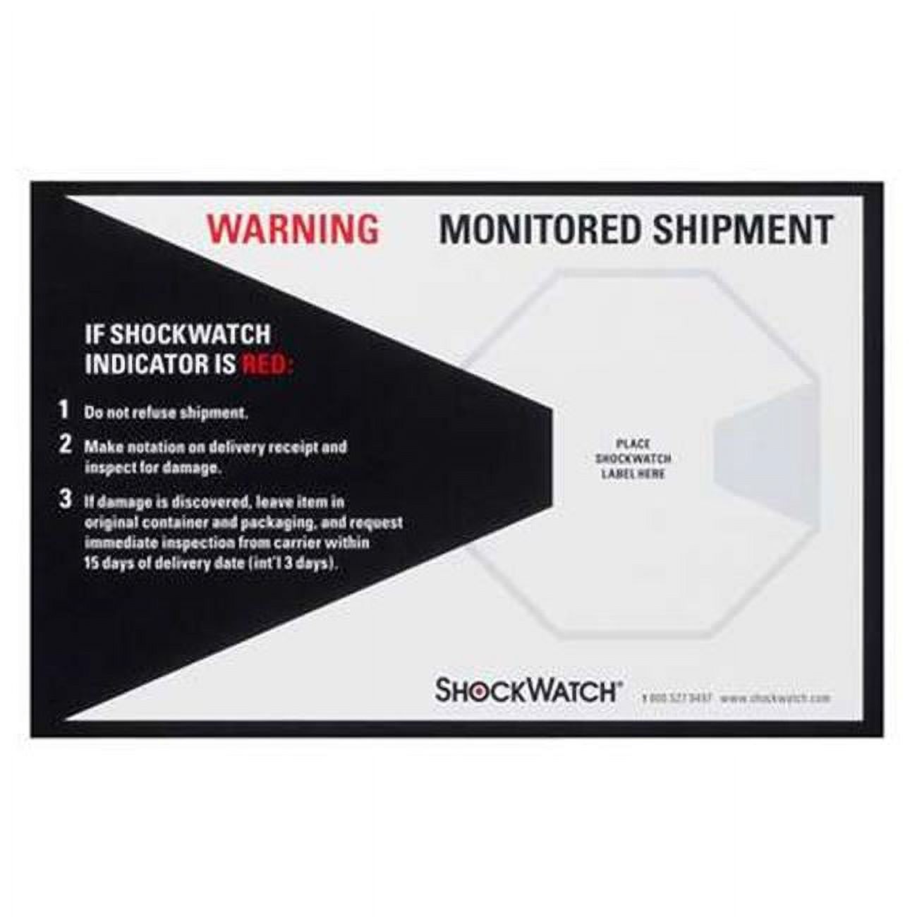 ShockWatch Labels for monitoring impact damage in shipping - Walmart ...