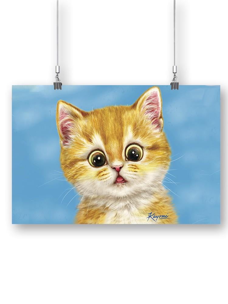 Shocked Cat Poster - Kayomi Harai Designs, - Walmart.com