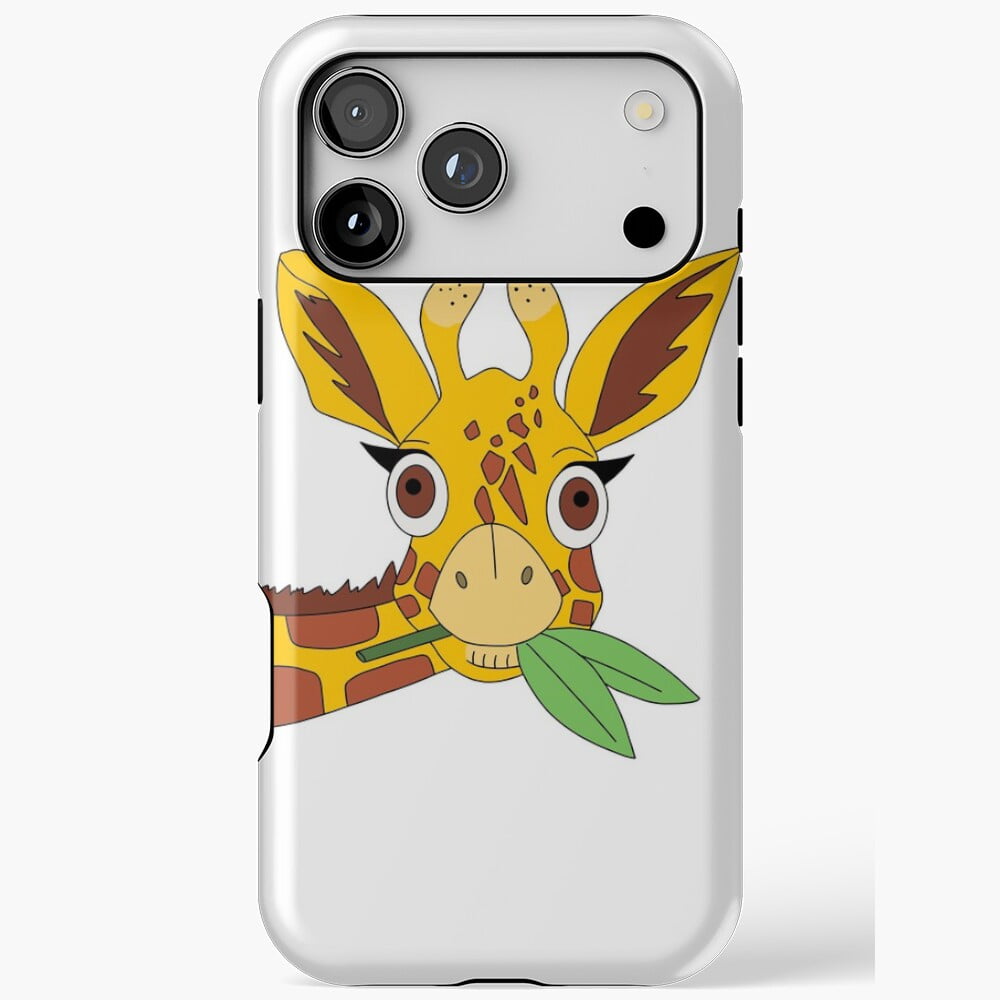 Shocked Giraffe Eating Leaves Funny iPhone Case 17 through 11 Pro Max ...