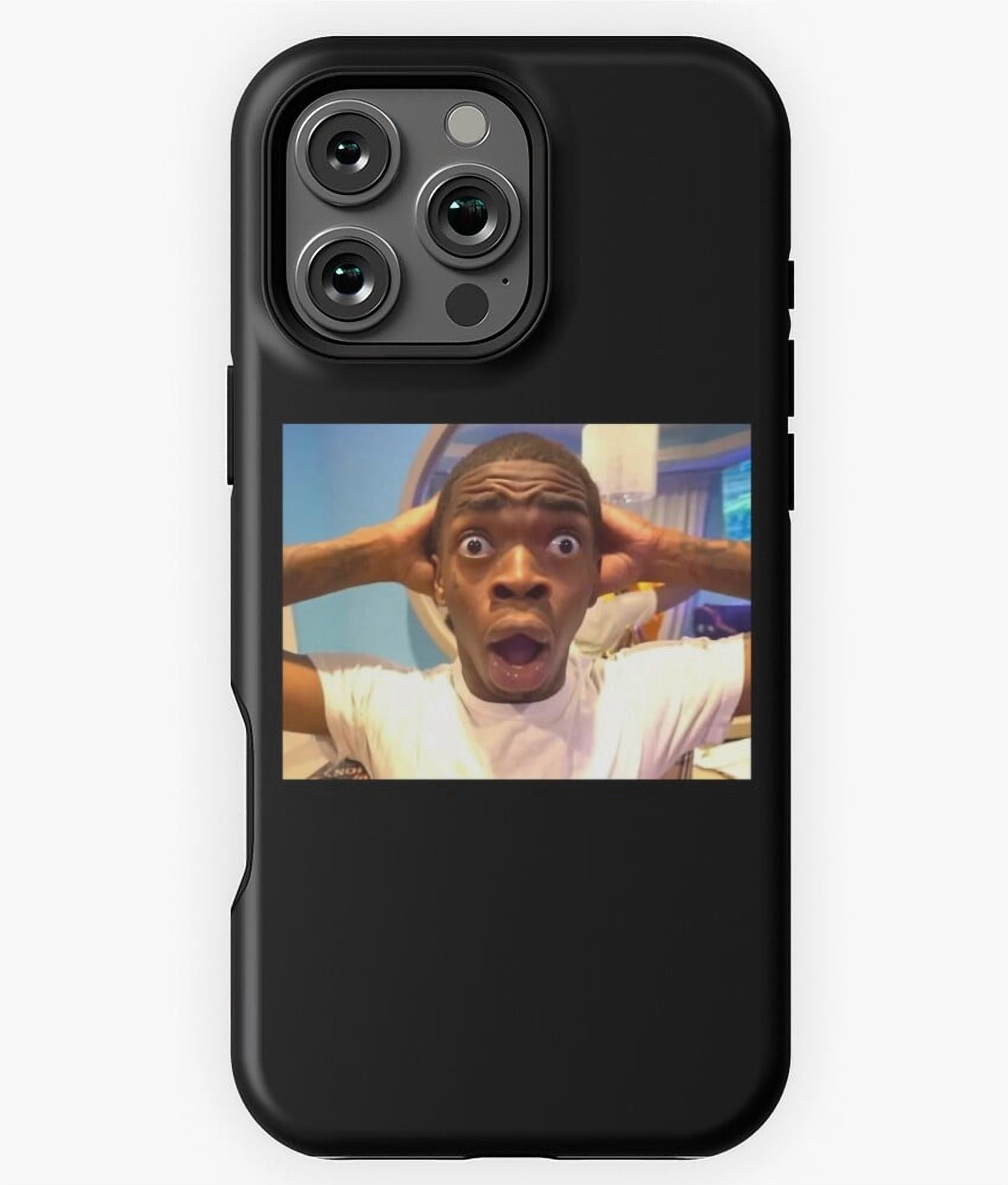 Shocked Man Funny Reaction Meme Face Phone Case for iPhone 16 15 14 13 ...