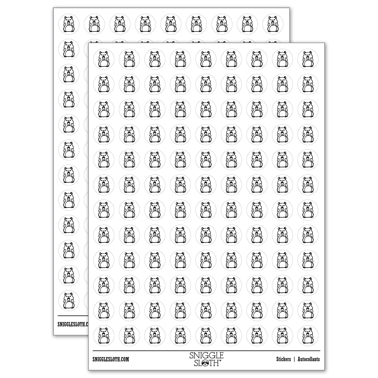 Shocked Scared Cute Hamster Rodent Gasp 200+ Round Stickers - White ...