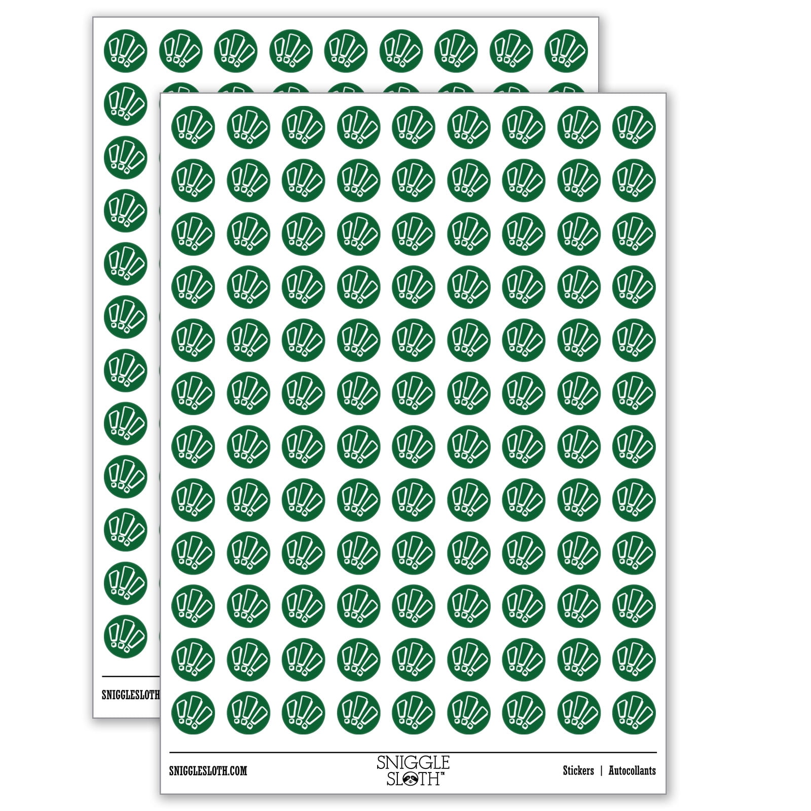 Shocked Surprised Startled Triple Exclamation Marks 200+ Round Stickers ...