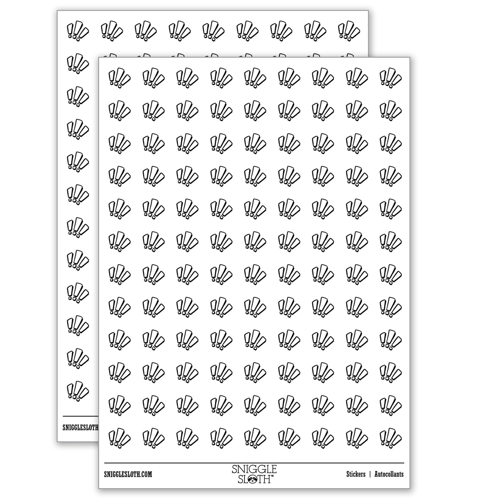 Shocked Surprised Startled Triple Exclamation Marks 200+ Round Stickers ...