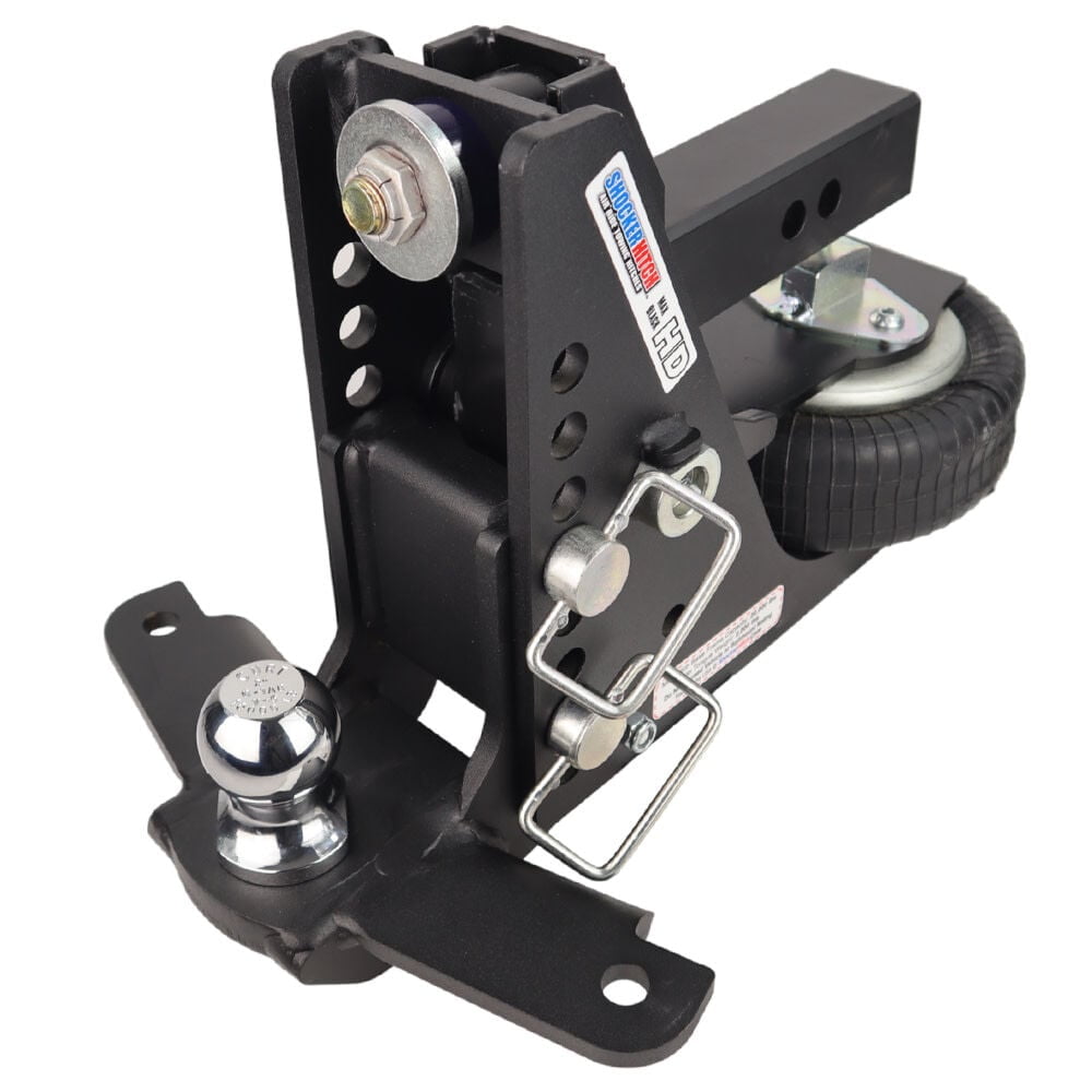 Shocker Hitch Hd 20K Max Black 2 Inch Air Receiver Hitch And Drop Sway ...
