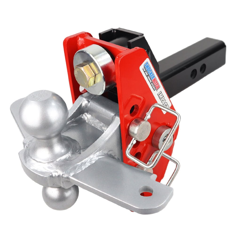 Shocker Hitch Impact 12K 2 Inch Cushion Hitch And Silver Combo Sway Bar ...