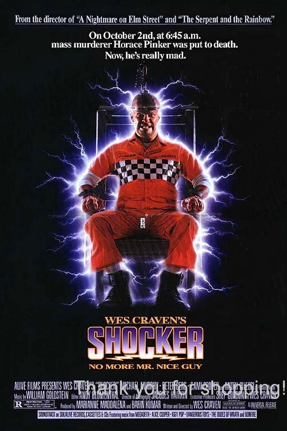 Shocker Movie Poster 24x36 24"x36" #M01 No More Mr Nice Guy 1989 ...