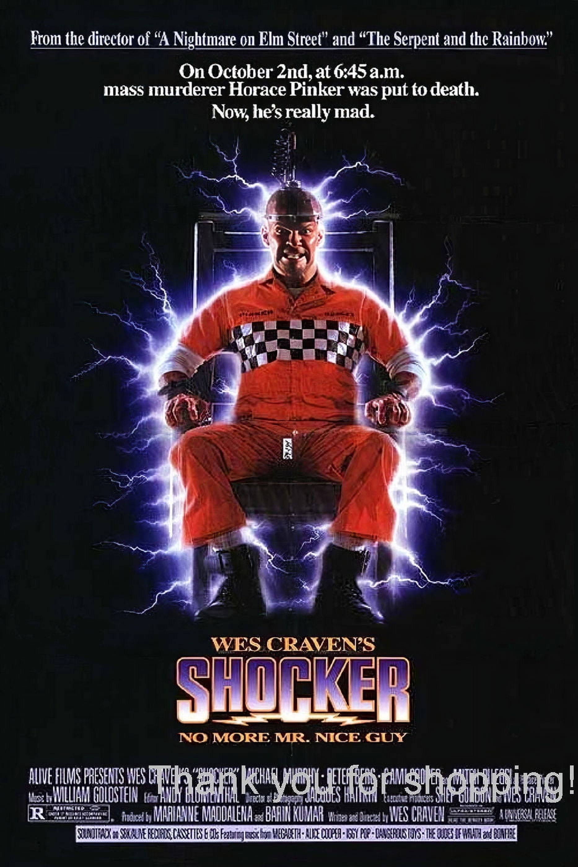 Shocker Movie Poster 27x40 27"x40" #M01 No More Mr Nice Guy 1989 ...