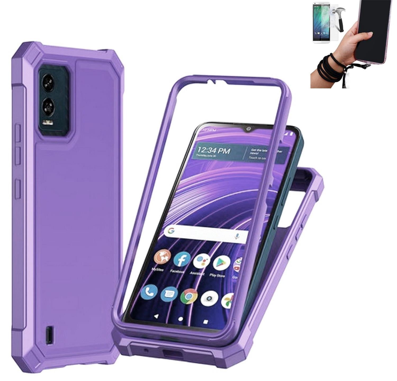 Shockproof Back Cover Cell Phone Case with Tempered Glass for BLU ...