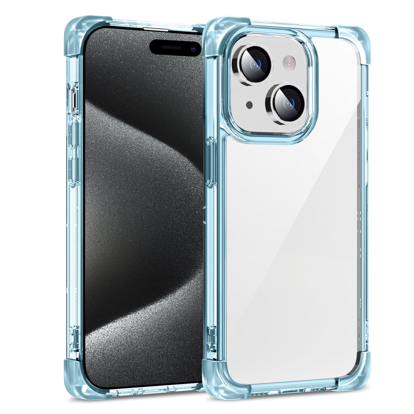 Shockproof Clear Designed for iPhone 15 Plus, [Camera & Screen Raised ...