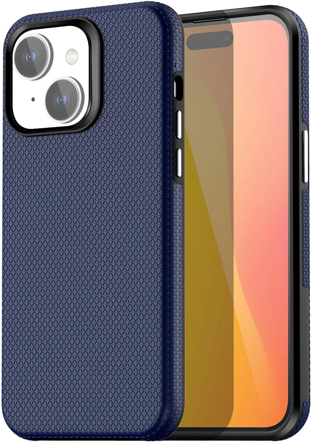 Shockproof Dual Layer Case for Apple iPhone 15, Slim Shockproof Bumper ...