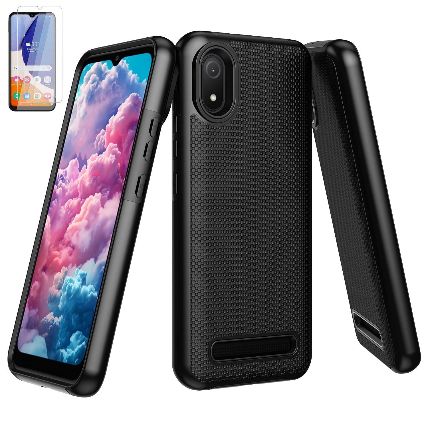 Shockproof Dual-Layer Case with Screen Protector for Cloud Mobile ...