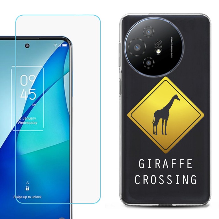 Shockproof Phone Case for TCL 50 XL 5G, Hybrid Case Cover with Tempered ...