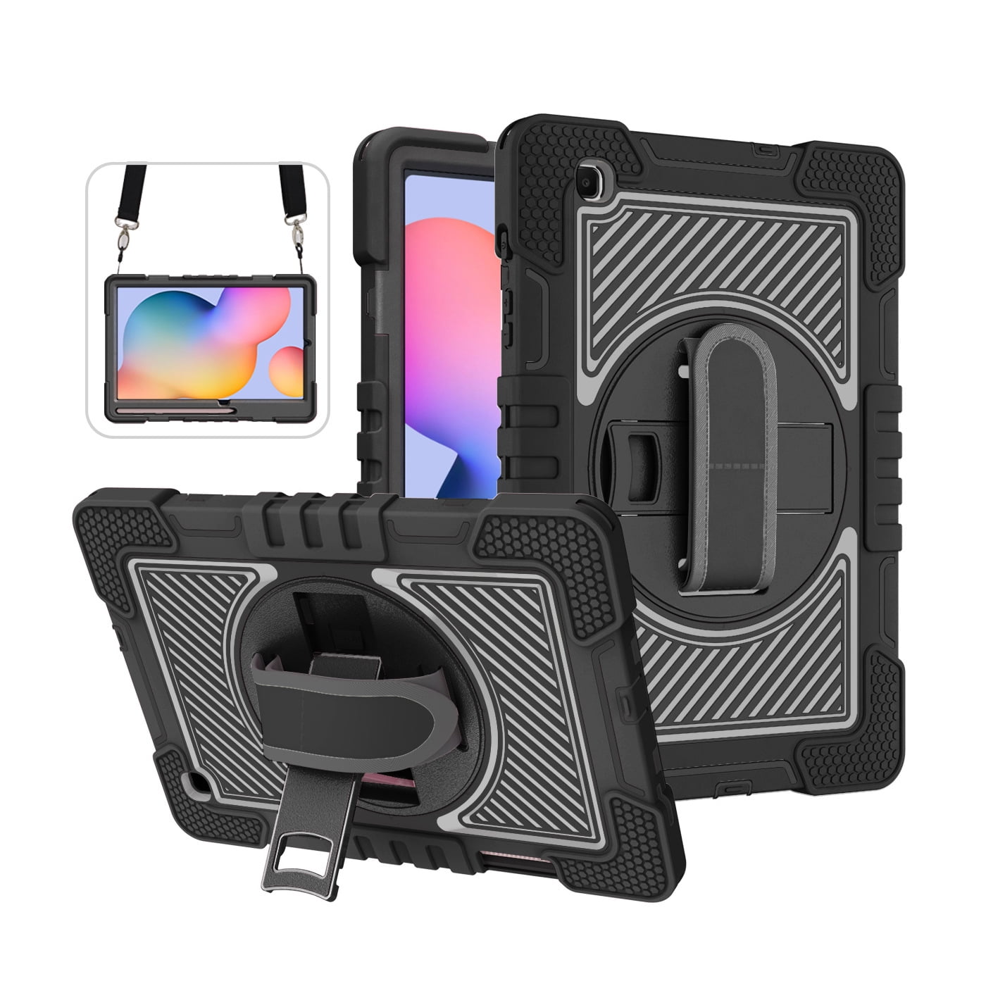 Shockproof Silicone Case with Stand for Samsung Galaxy Tab S6 Lite ...