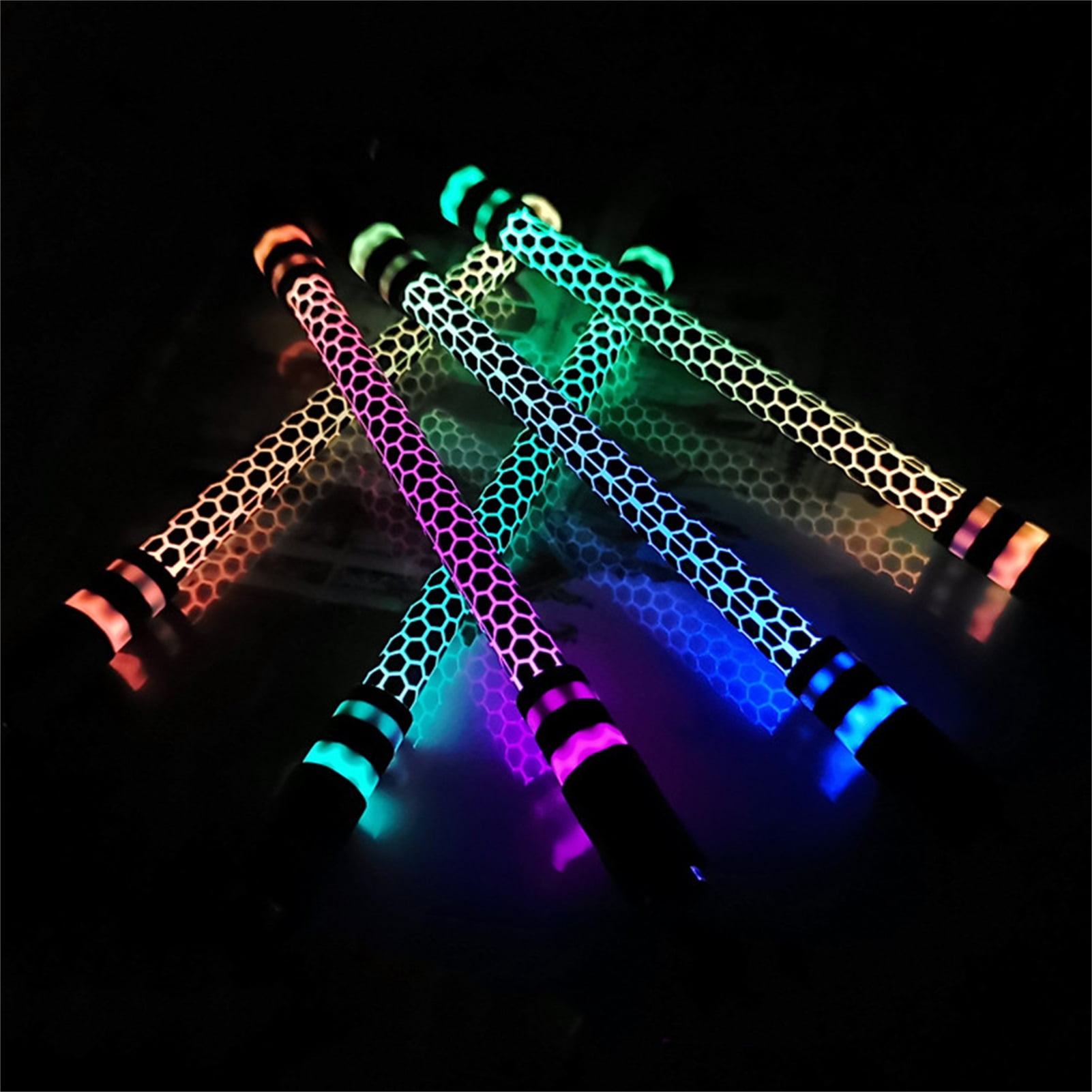 Shockproof Spinning Pen Flash Colorful Lights Decompress Exercise Hand ...