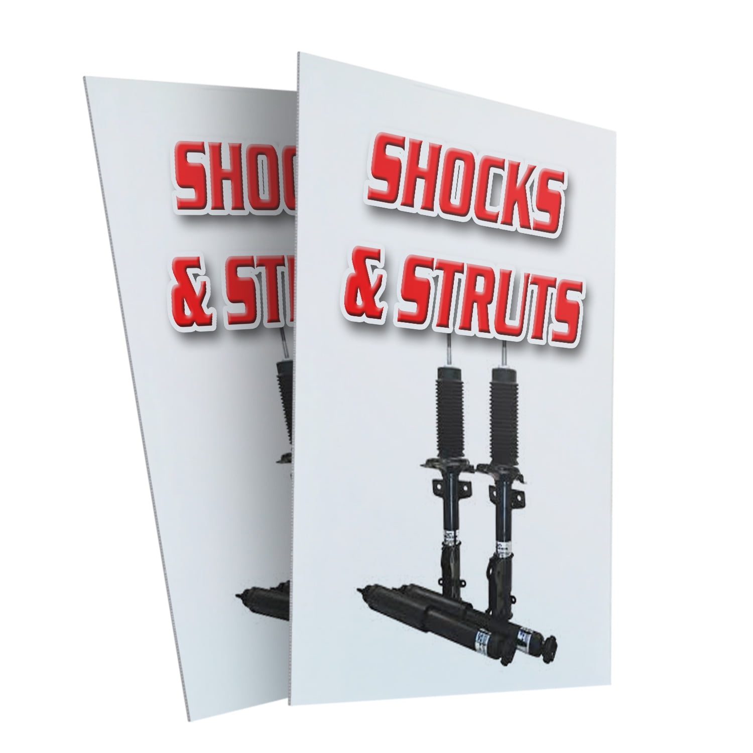Shocks&Struts (2-PACK) 24" x 36" Plastic Signs | Sign Insert 4mm ...