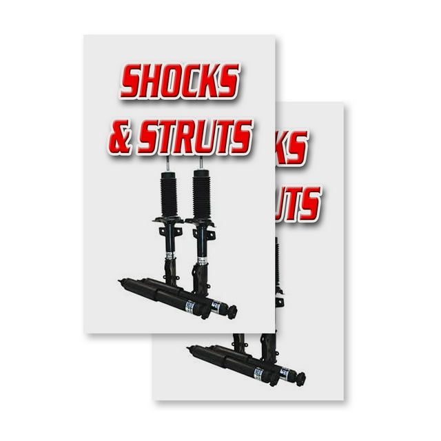 Shocks&Struts (2-PACK) 24" x 36" Vinyl Decals | Sign Insert Peel ...