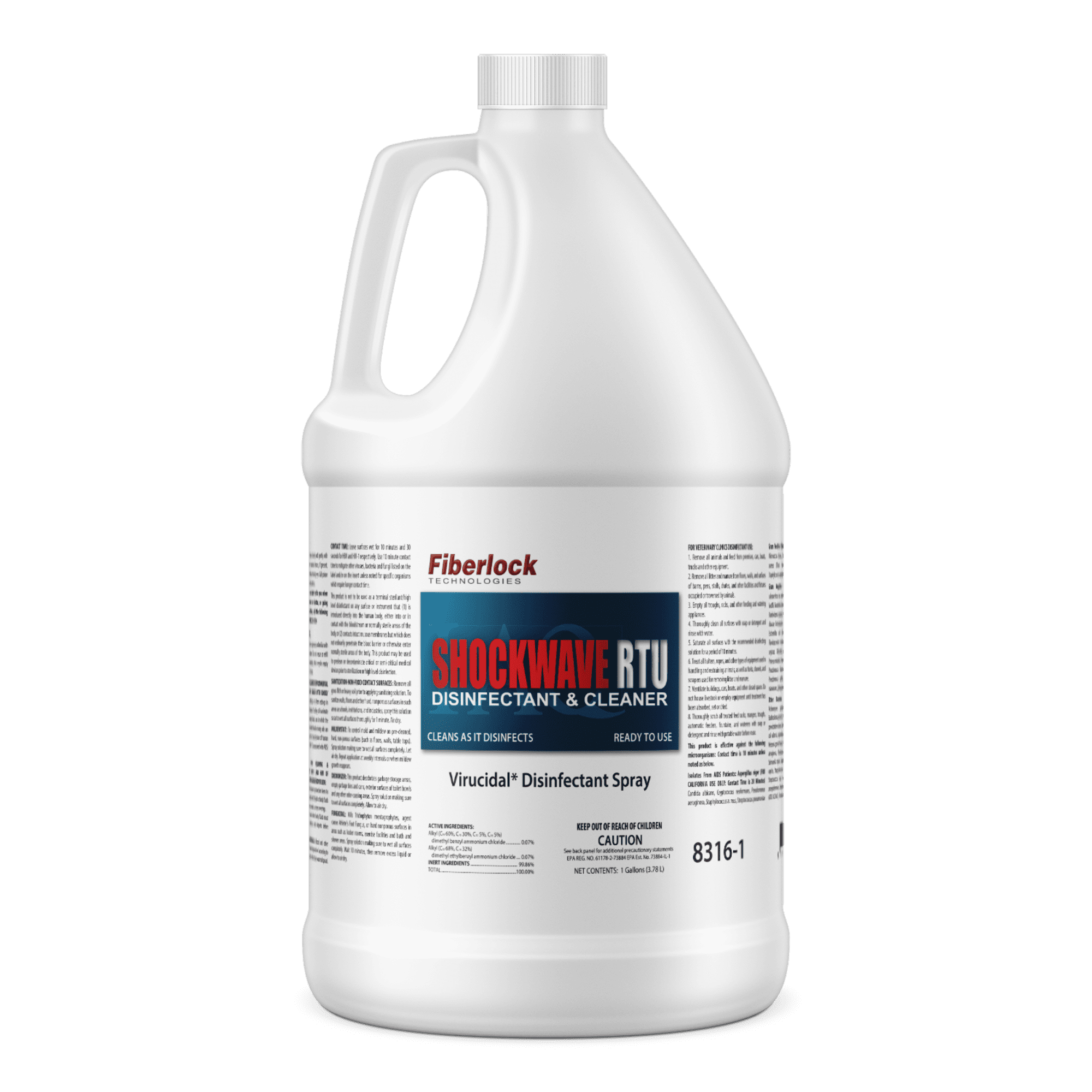 Fiberlock Shockwave RTU: Multipurpose Disinfectant & Cleaner, Bacteria ...