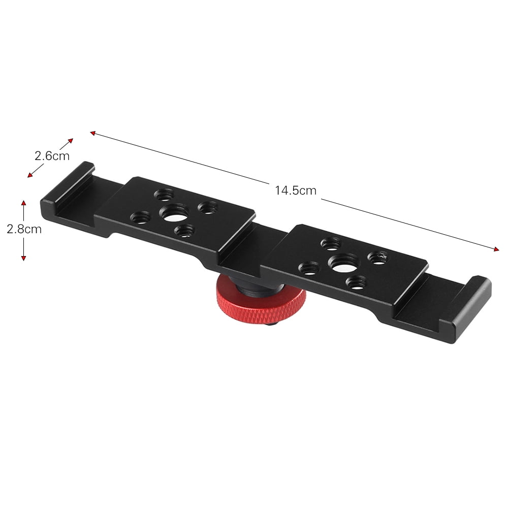 Shoe Aluminum Triple Cold Shoe Mount Plate Bracket For Camera ...