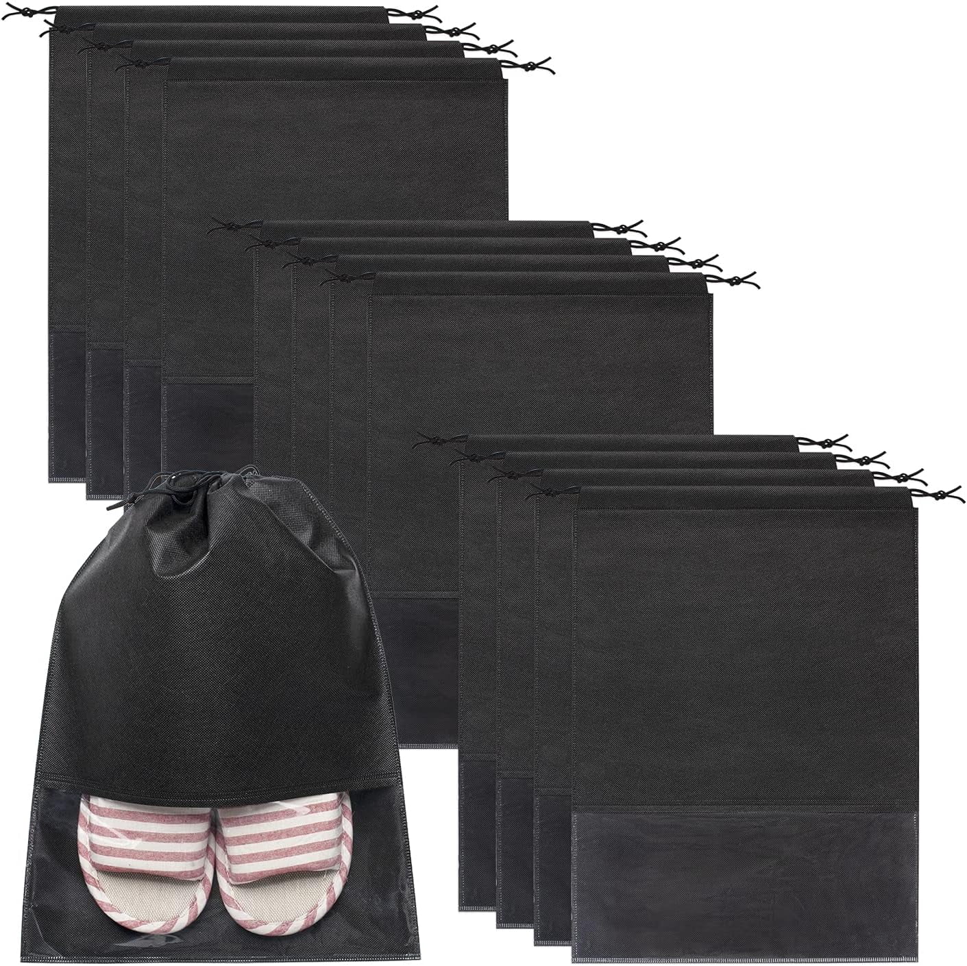 Shoe Bags for Travel 14 Pack Shoe Pouch for Storage Packing with ...