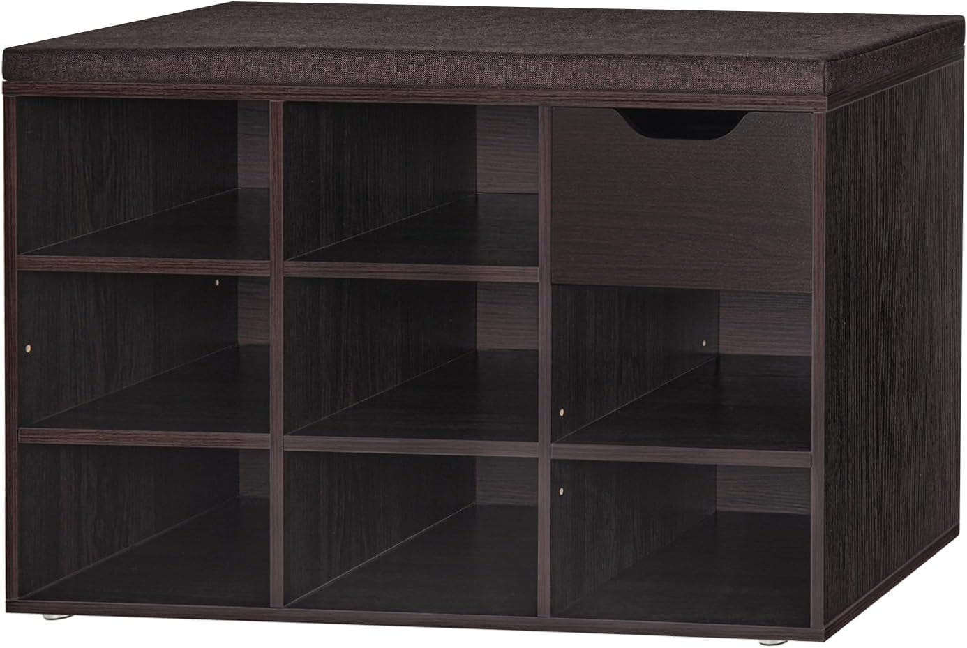 Shoe Bench,Entryway Storage Bench with Drawer and 8 Cubbies,Cubby Rack ...