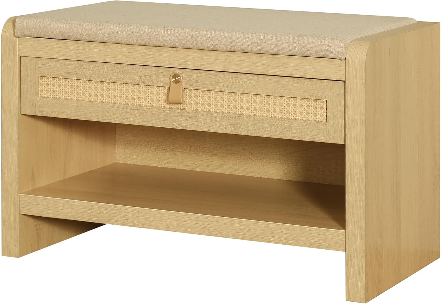 Shoe Bench Shoe with Storage Drawer and Linen Farmhouse Boho Shoe ...