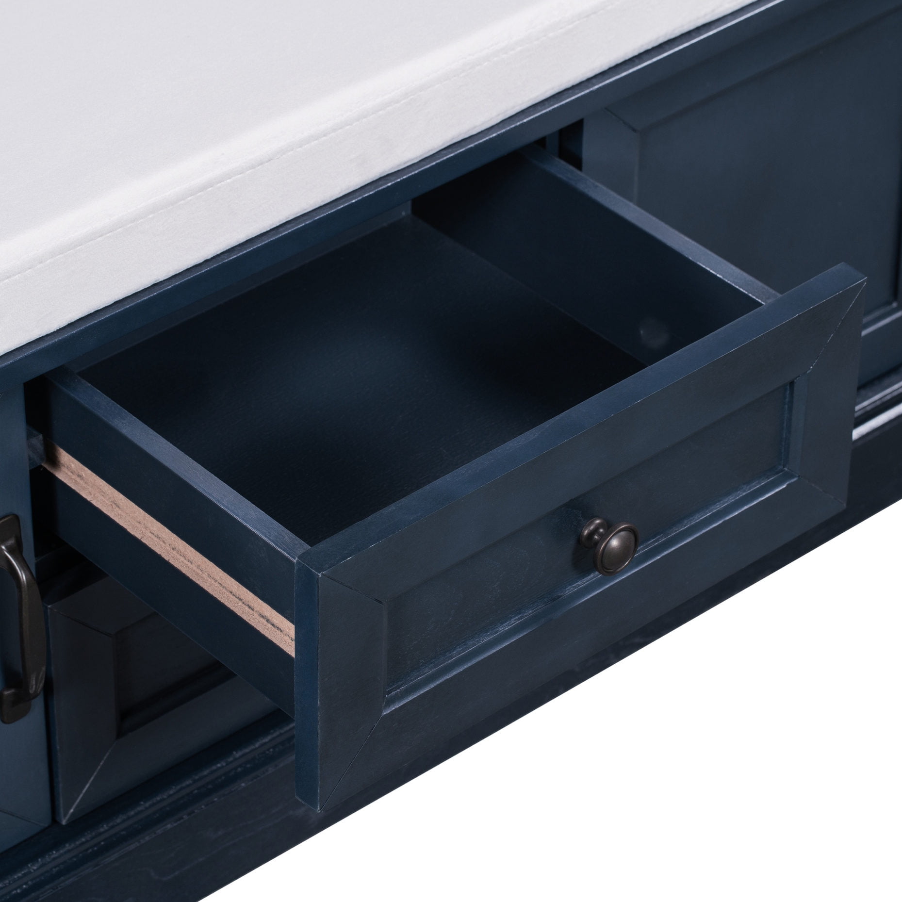 Shoe Bench with Retro - style Handles | Useful in Various Home Rooms ...