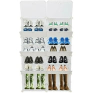 Ktaxon 12 Cubes 48 Pairs Modular Plastic Shoe Cabinet Storage Boxes ...