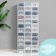 NSESSHome 5 Pieces Clear Stackable Shoes Boxes, Plastic Shoes Organizer ...