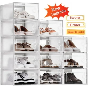 Clear Sneaker Box: Acrylic Stackable Shoe Box with Lids 1 Pack ...