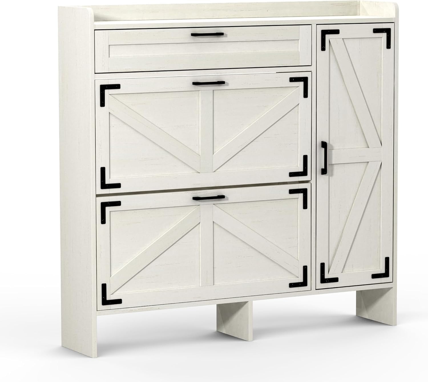 Shoe Cabinet with 6 Flip Drawers Shoe Storage Cabinet for Entryway ...