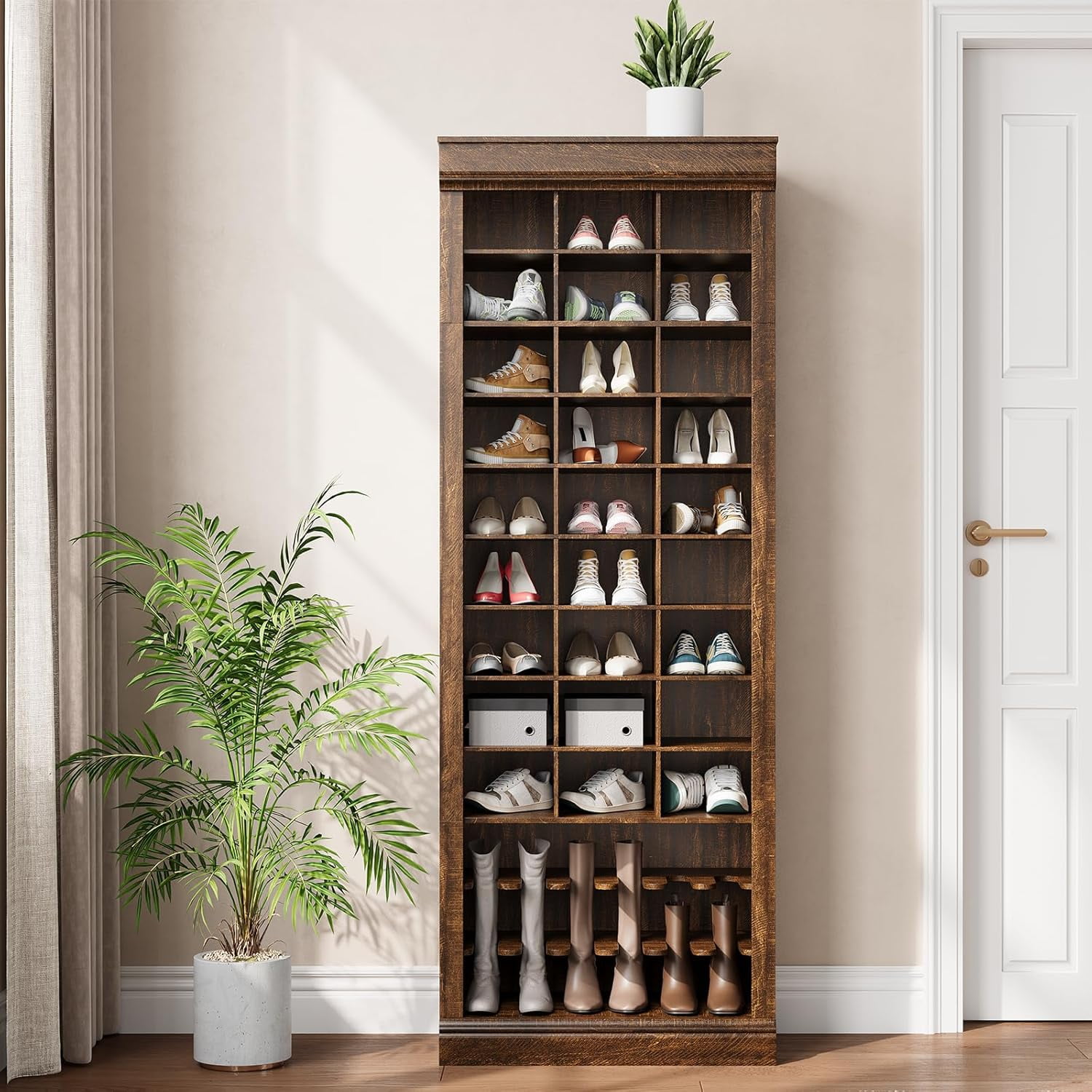 Shoe Cabinet, Entryway Shoe Storage Cabinet with Boots Storage ...
