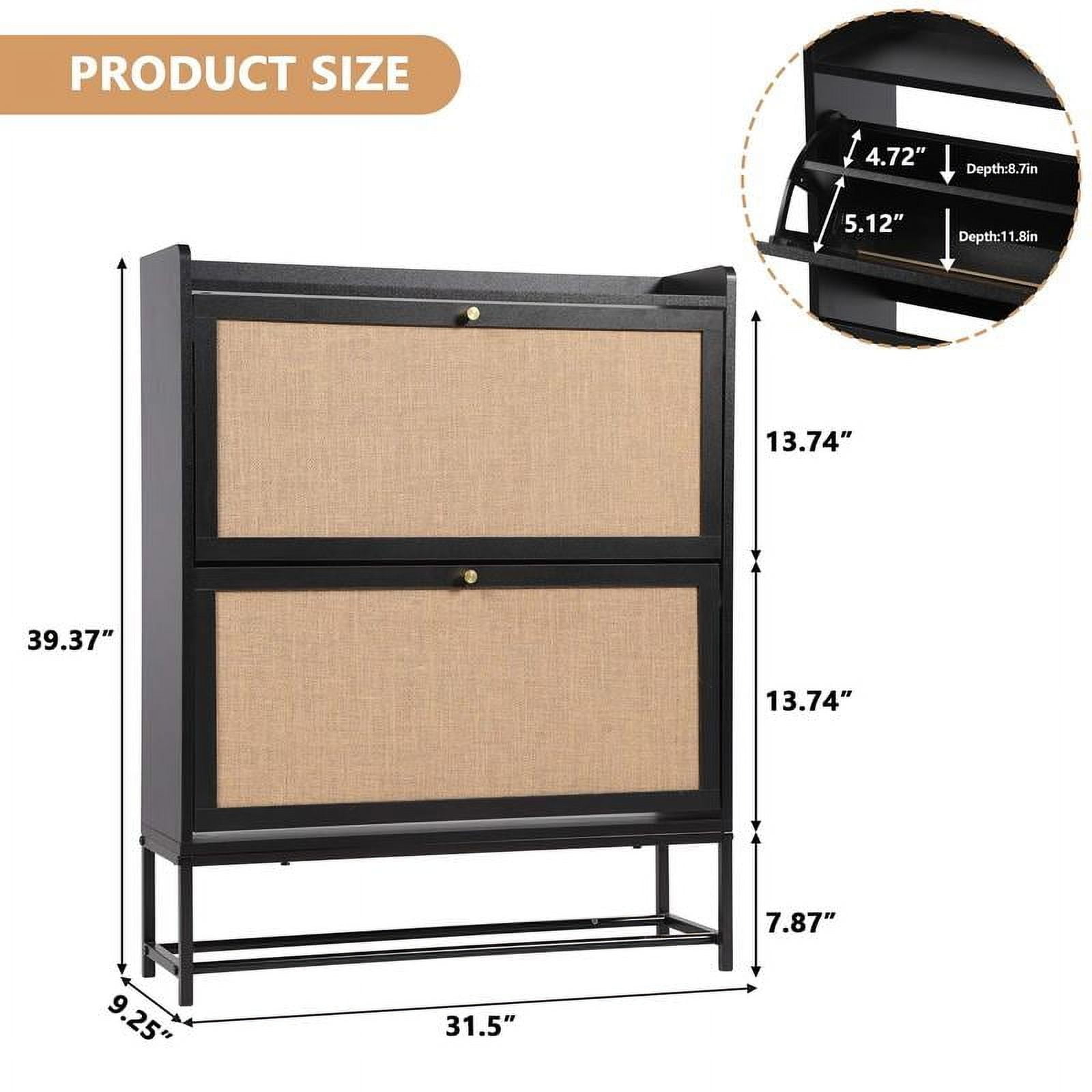 Shoe Cabinet, Shoe Cabinet Freestanding Tipping Bucket Shoe Rack ...