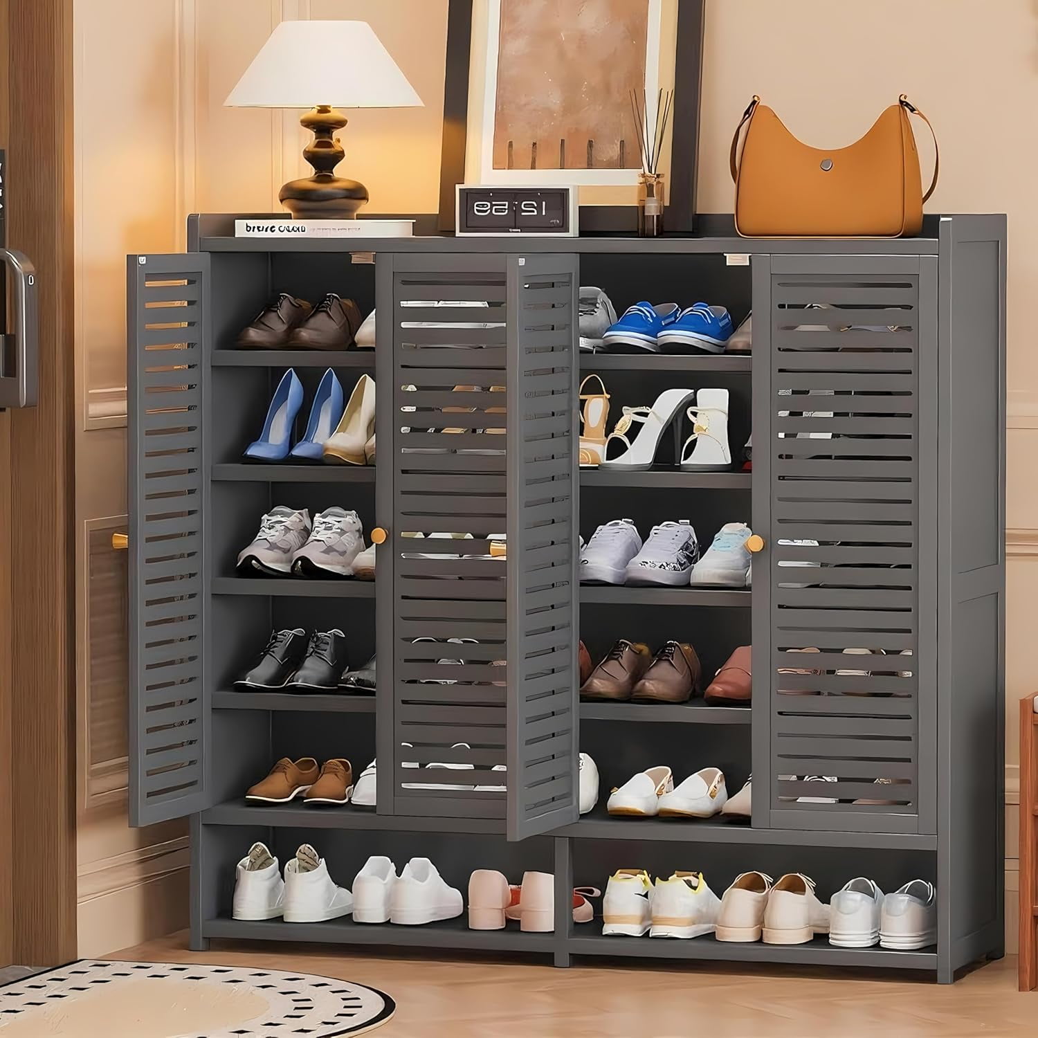 Shoe Cabinet Storage for Entryway, Large Capacity Shoe Cabinet with ...