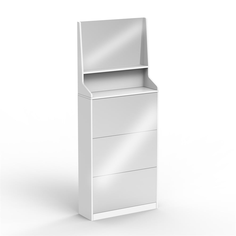 Shoe Cabinet With Flip Drawers, Narrow Shoe Storage Cabinet With ...