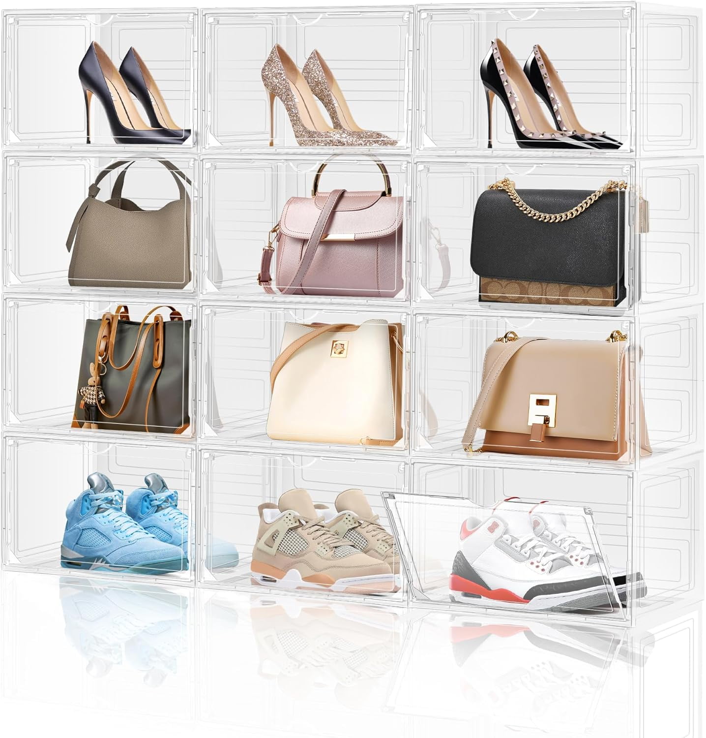 Shoe Cases for Sneakers Transparent Shoe Storage Box Hat Display Case ...