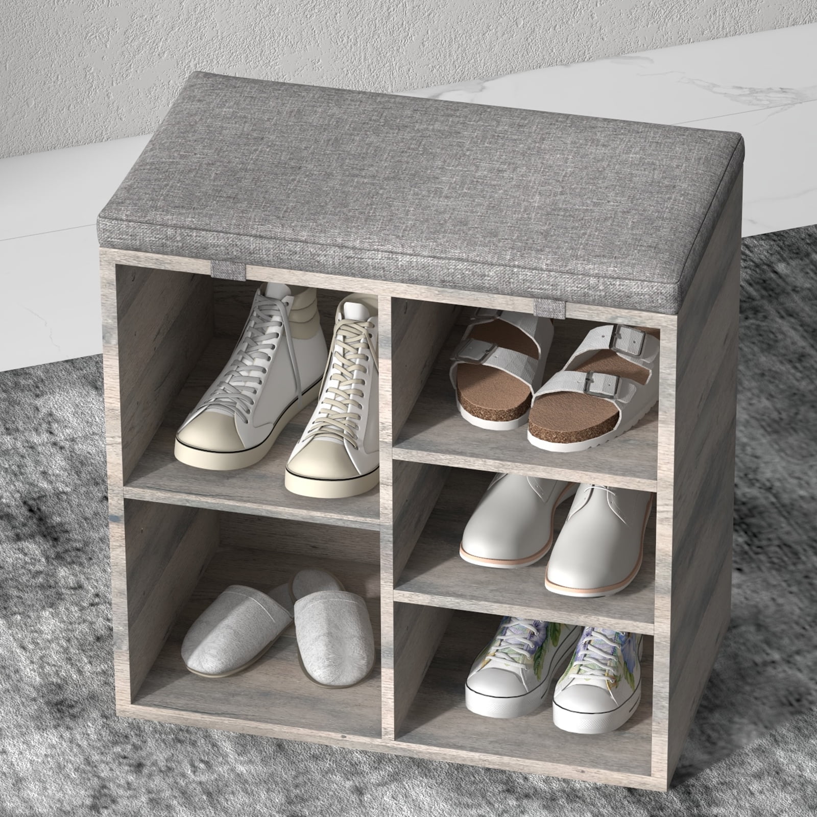 Shoe Changing Bench, Wooden Shoe Changing Bench, Shoe Cabinet with ...