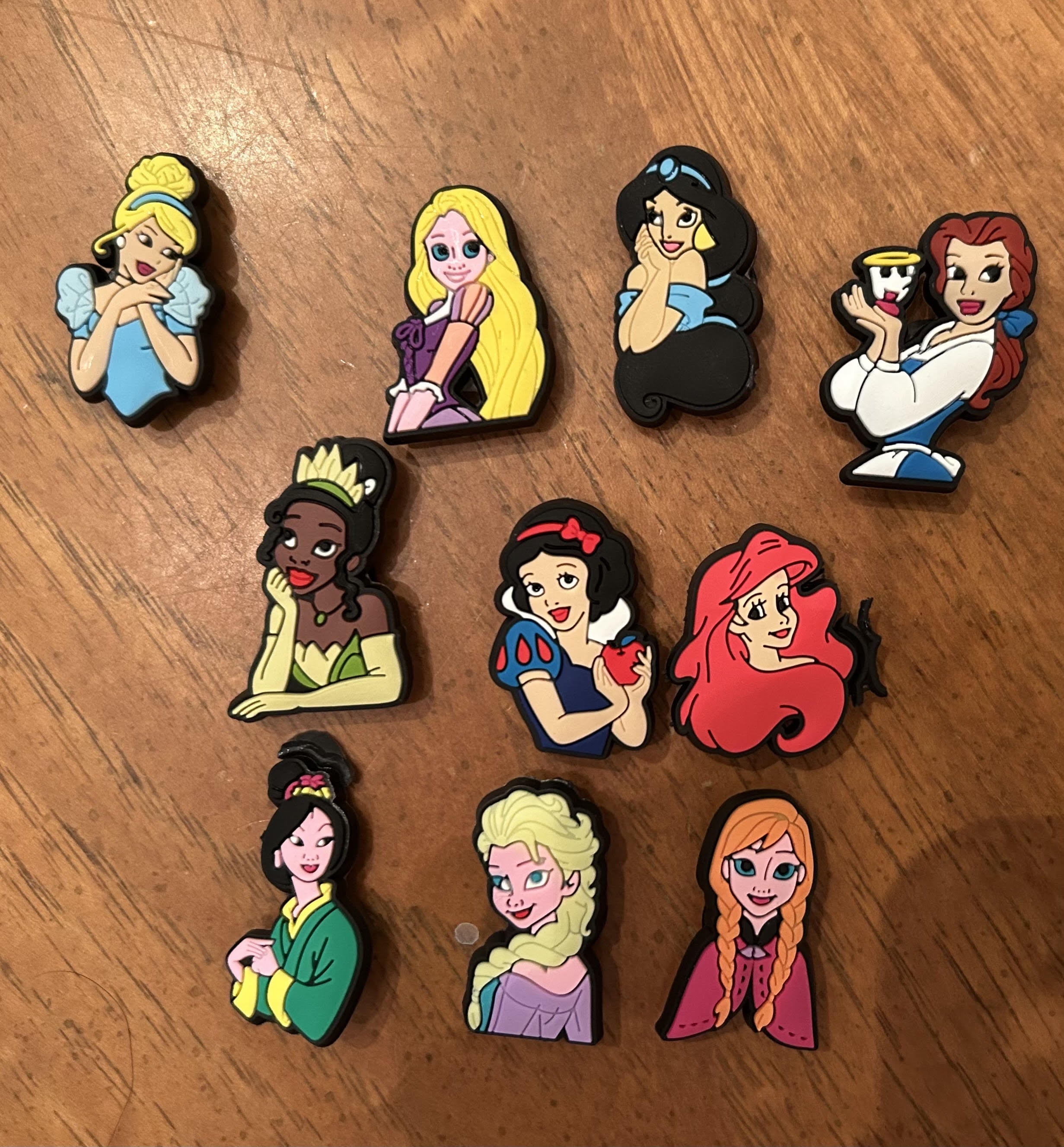 Shoe Charms Princess set of 10 different New - Walmart.com