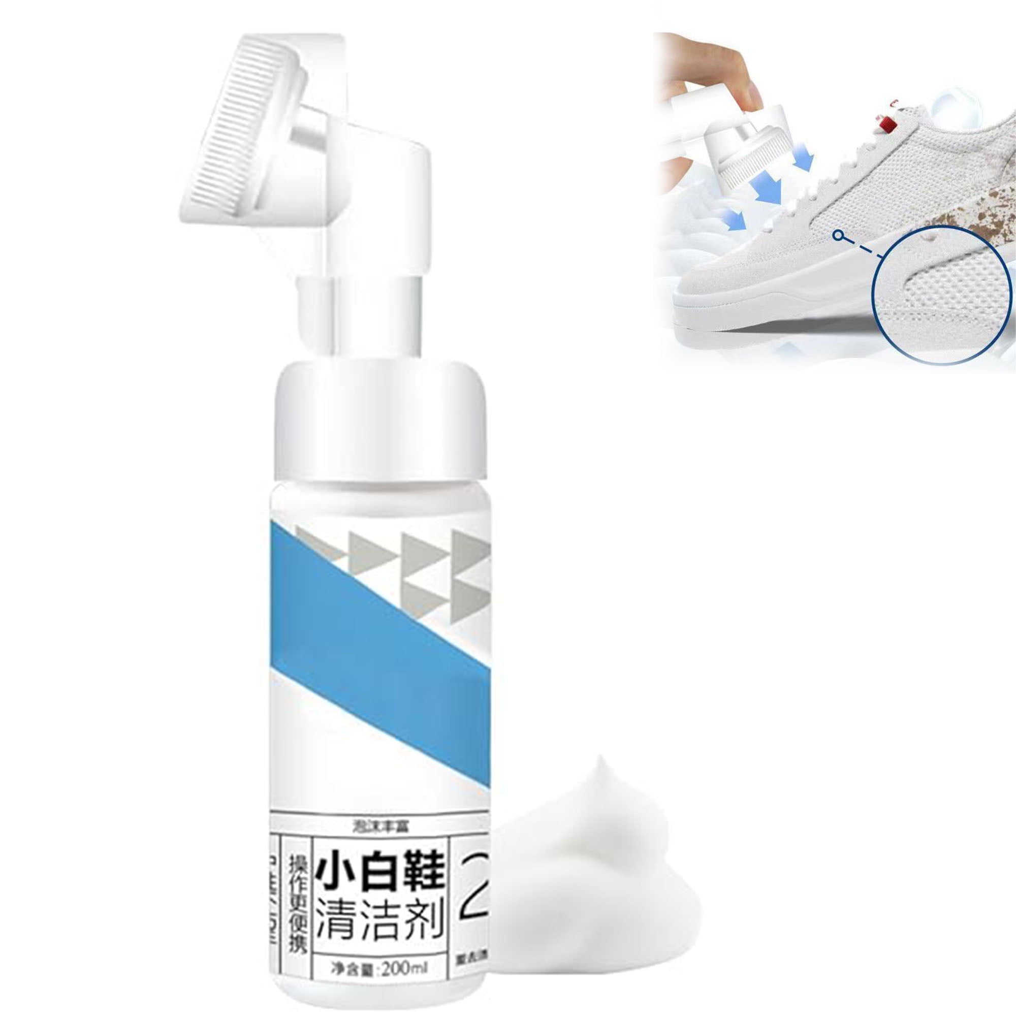 Shoe Cleaner - Long-Lasting White Shoe Cleaner Kit,Stain Remover Gentle ...