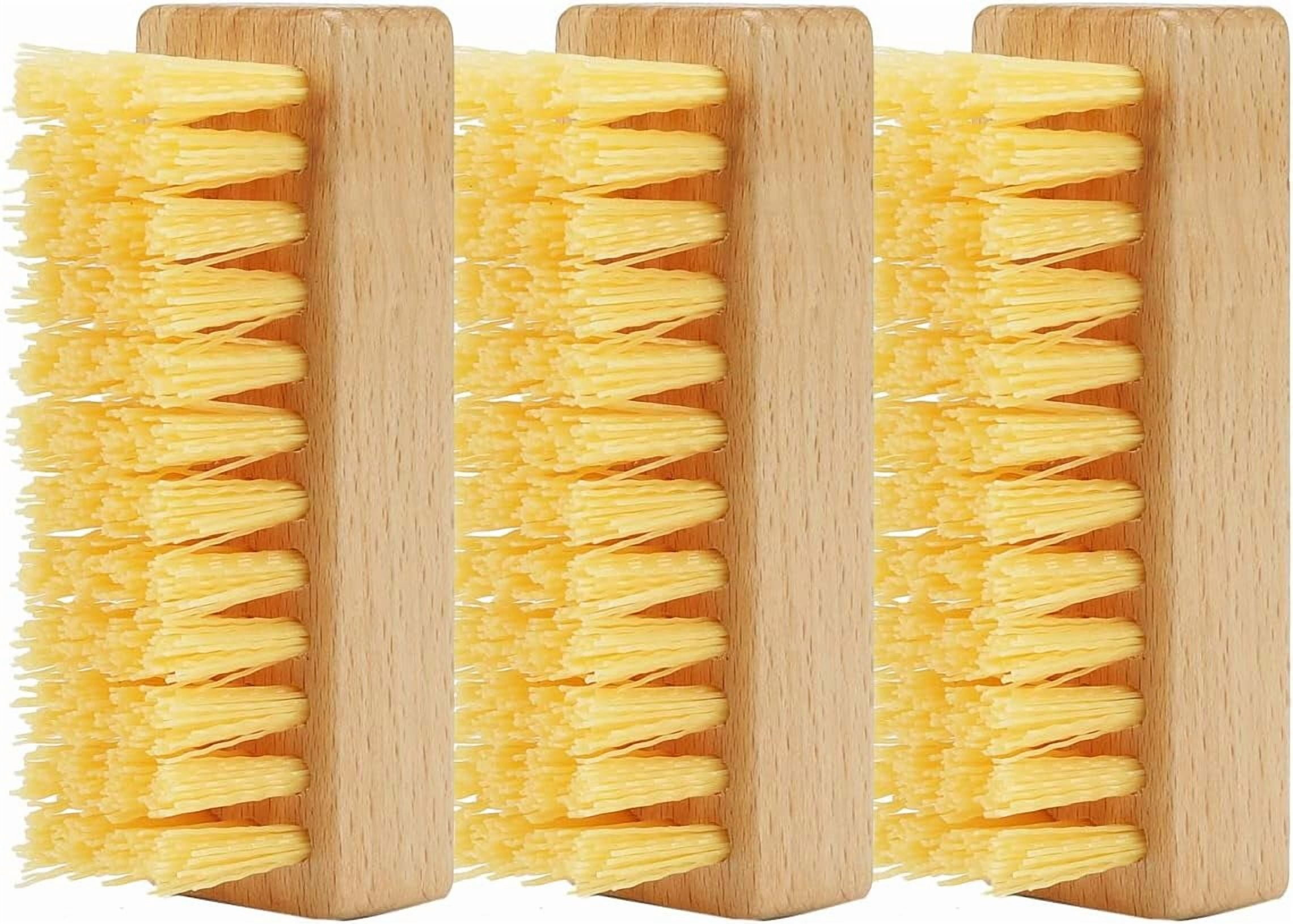 Shoe Cleaning Brushes, Wooden Shoe Sole Bottom Scrub Brush, Stiff Nylon ...