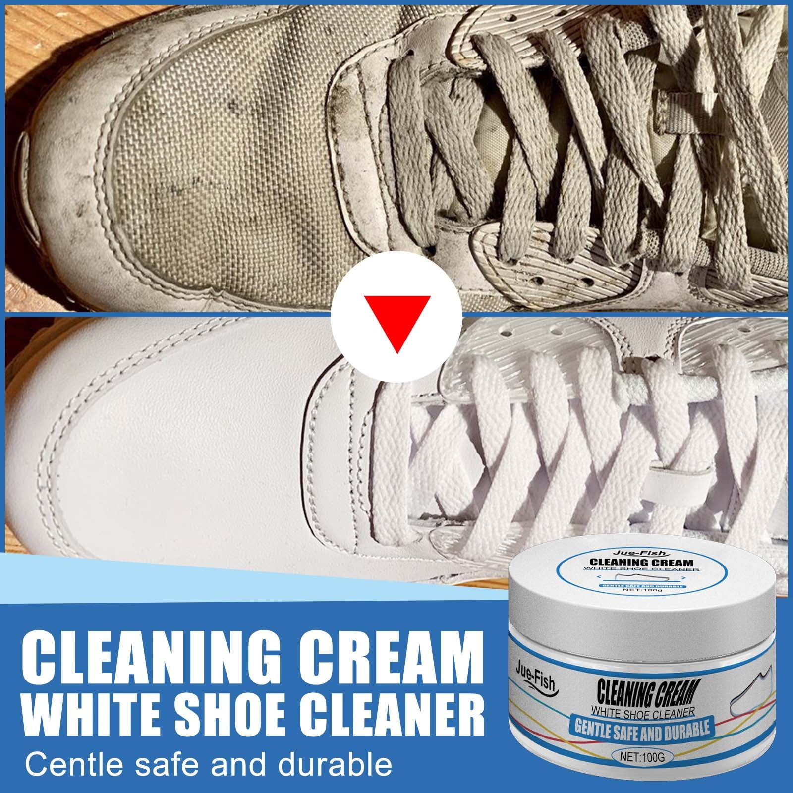 Shoe Cleaning Cream | Multi-Functional Stain Remover with Sponge ...