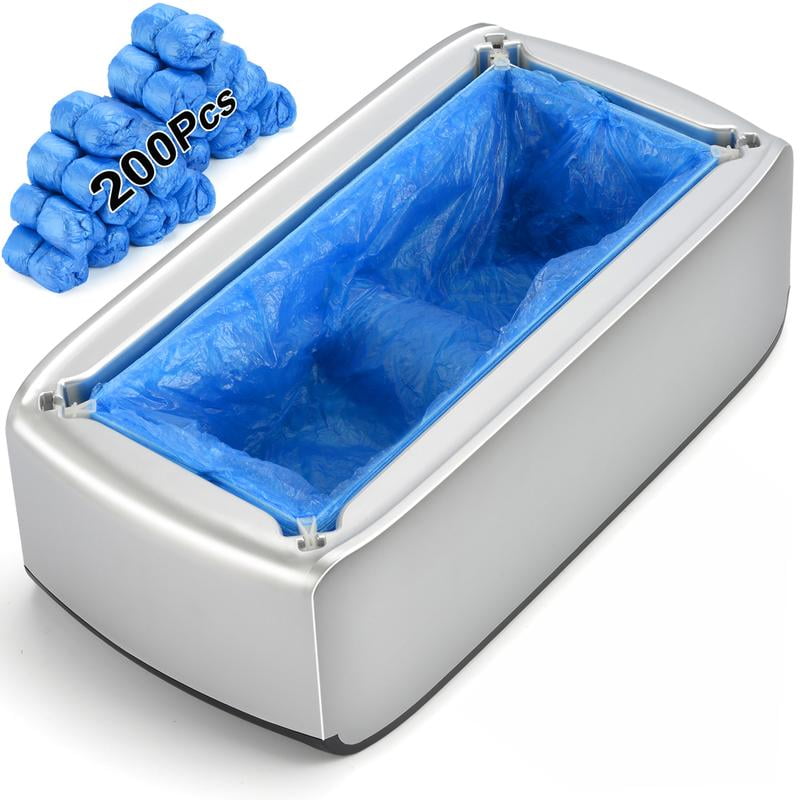 Shoe Cover Dispenser with 200pcs Disposable Shoe Covers, Automatic Shoe ...