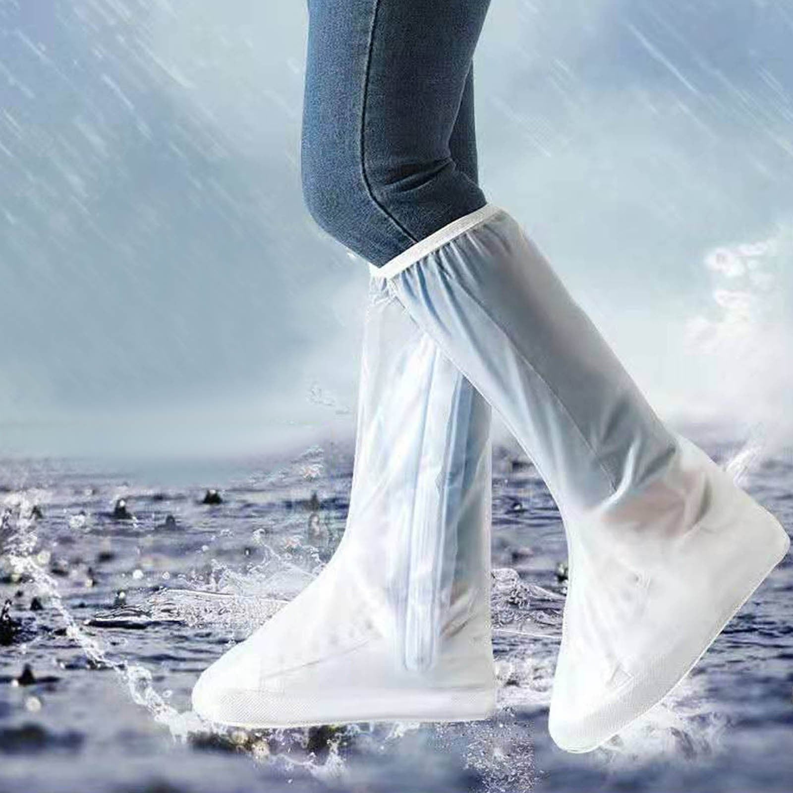 Shoe Cover for Rain - Long Tube Thick Towel-Style Rain Shoe Cover for ...
