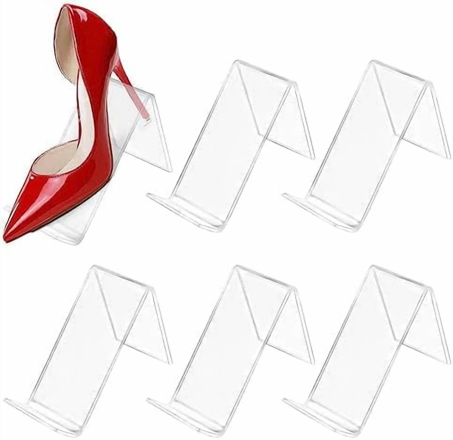 Shoe Display Stand 6 Pcs Acrylic Shoe Display Rack Holder Sandal ...