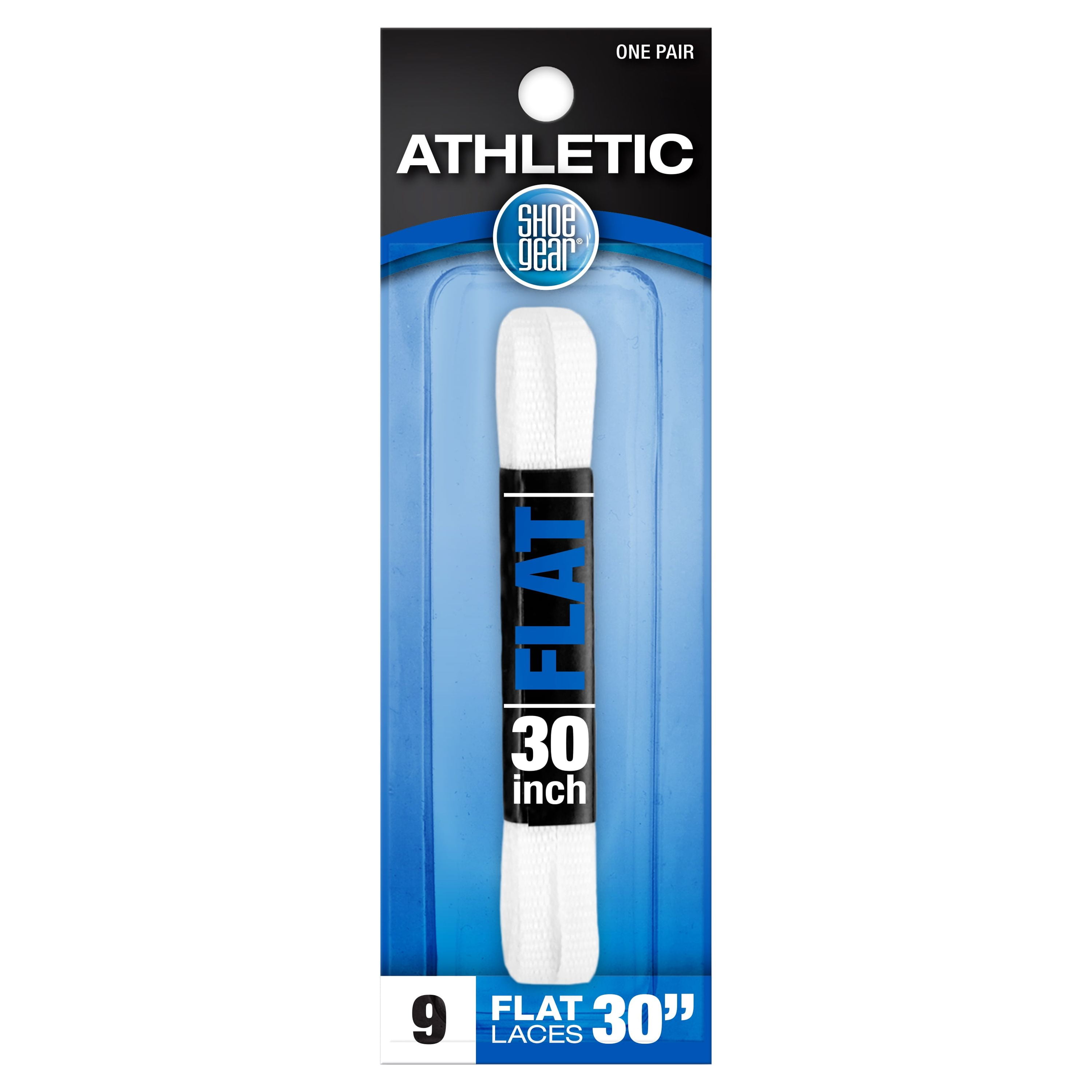 Shoe Gear Athletic Flat Laces for Men and Women, Polyester, White, One ...