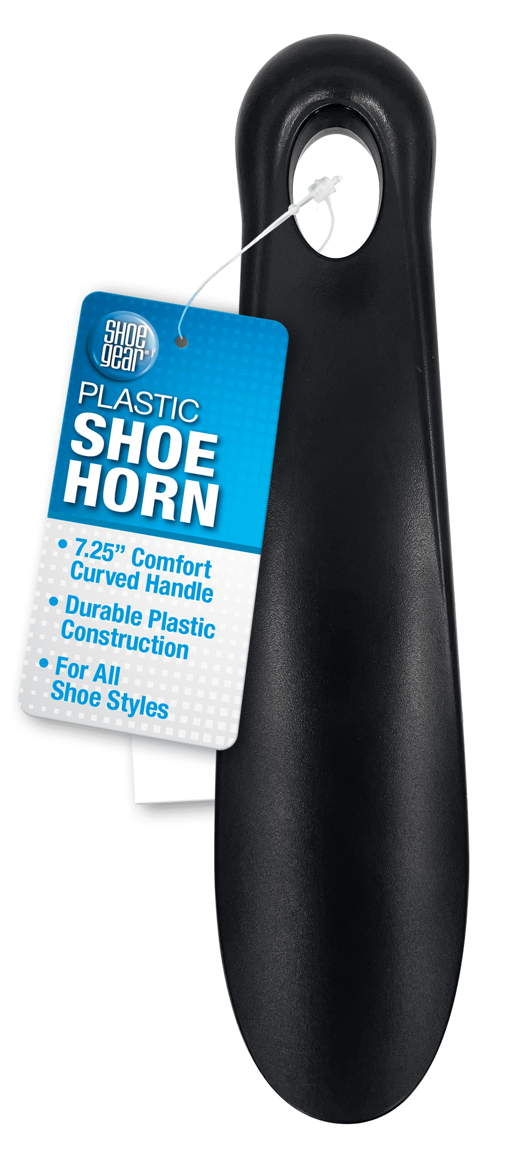 Shoe Gear Durable Plastic Shoe Horn Black, 7.25" - Walmart.com