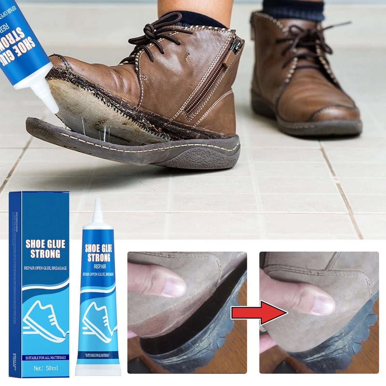 Shoe Heavy Duty Repair Adhesive - Waterproof Professional Grade Shoe ...
