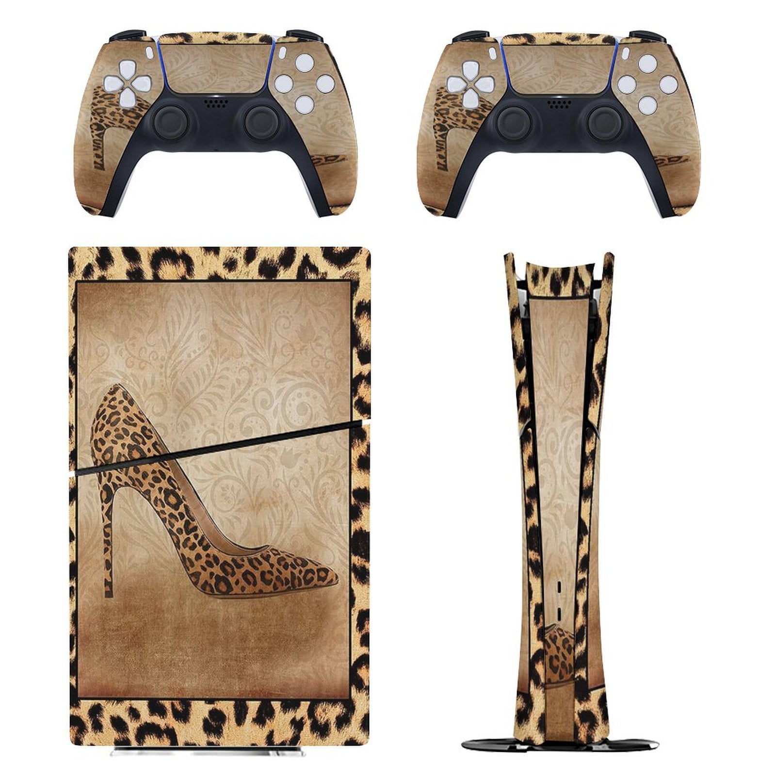 Shoe High Heels Leopard Print PS5/PS5 Pro/PS5 Slim Digital Disc Skin ...