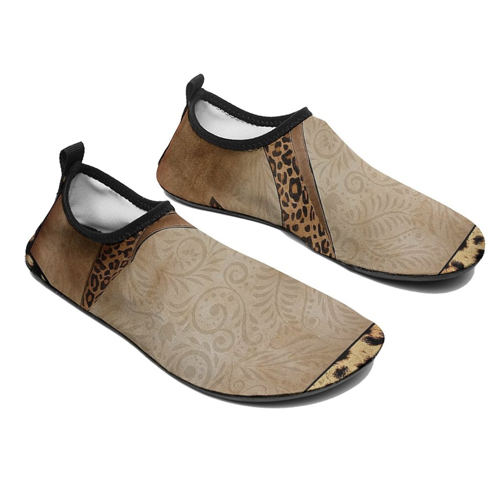 Shoe High Heels Leopard Print Water Shoes Beach Slip-on Shoes for Men ...