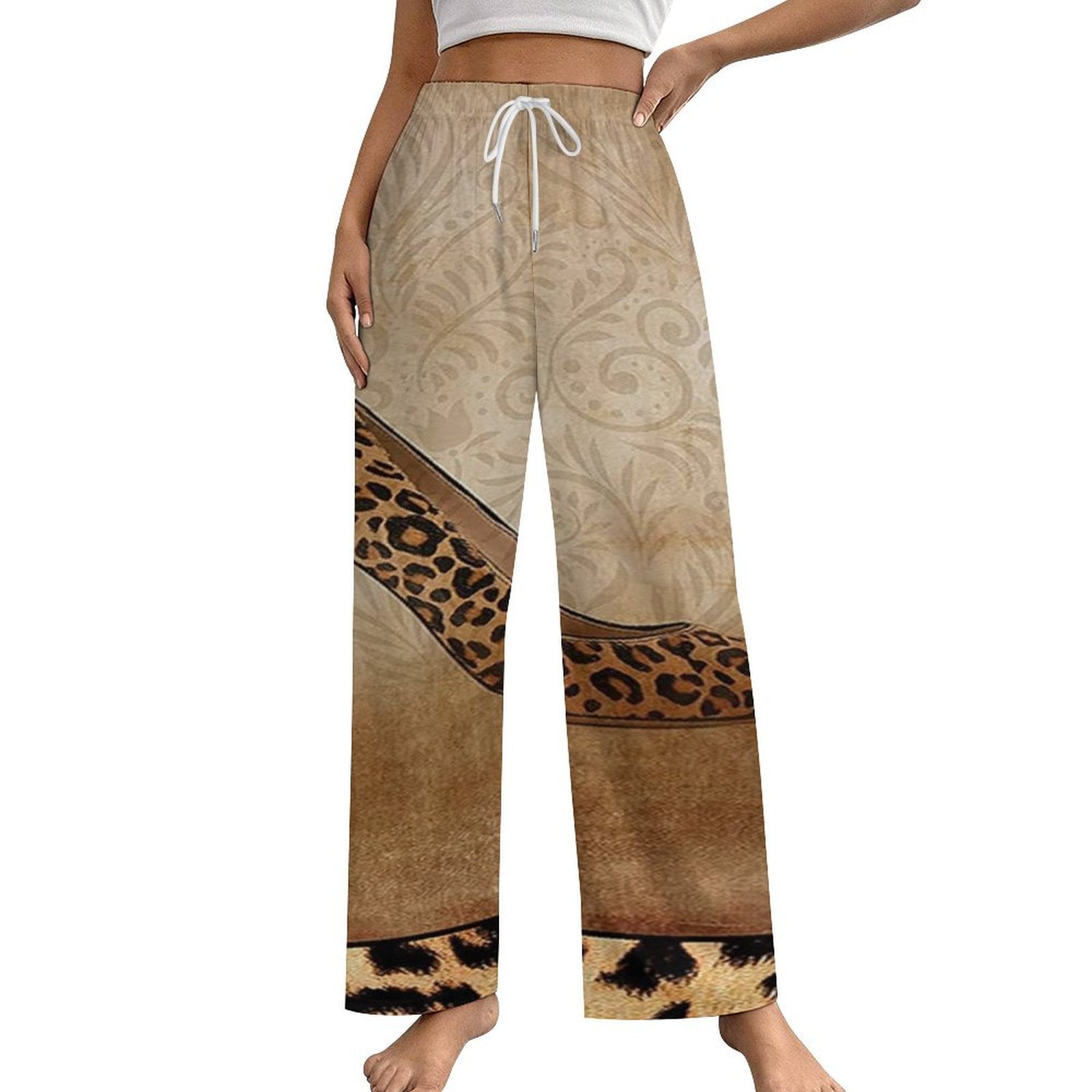 Shoe High Heels Leopard Print Women's Pajamas Pajama Pants Women's ...